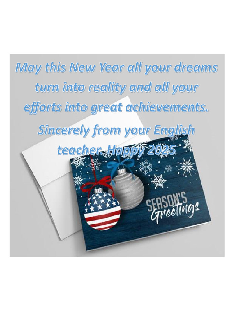 Tarjeta Fin de Año. | PDF