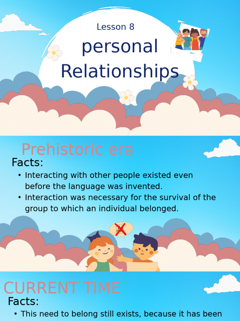Lesson 8 - Personal Relationship | PDF | Love | Attachment Theory