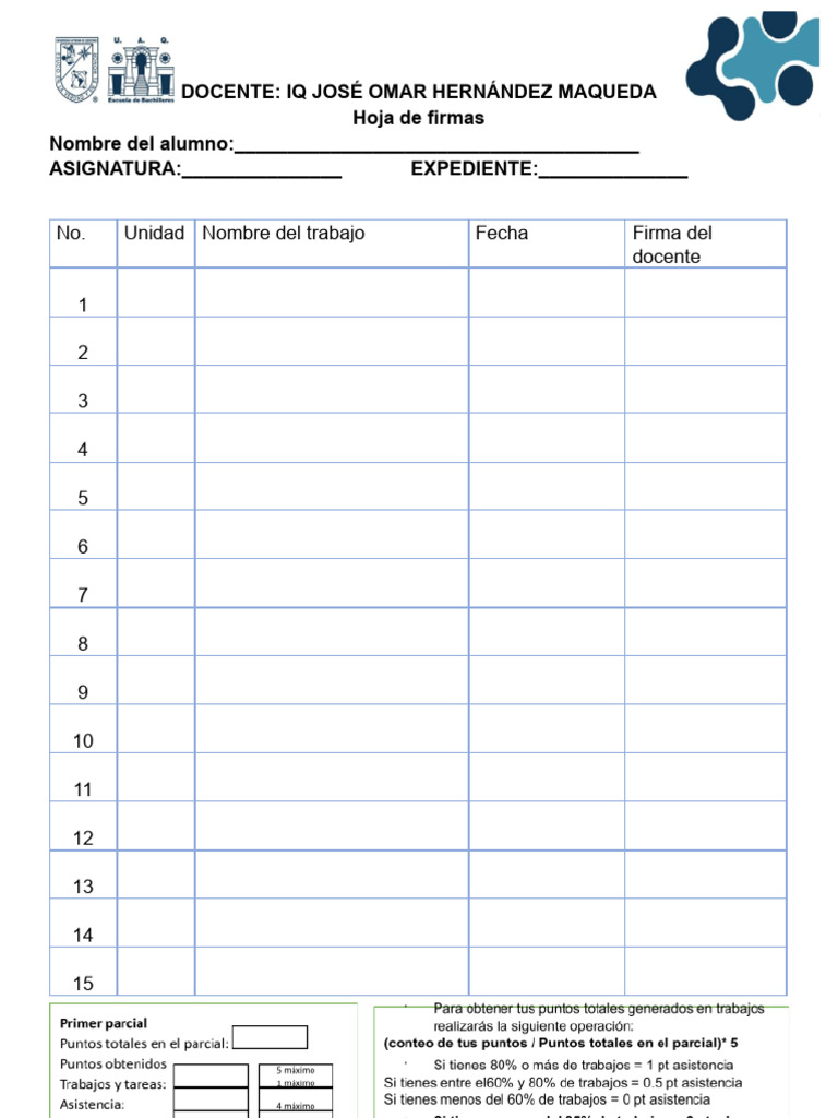 Hoja de Firmas 2025-2 | PDF