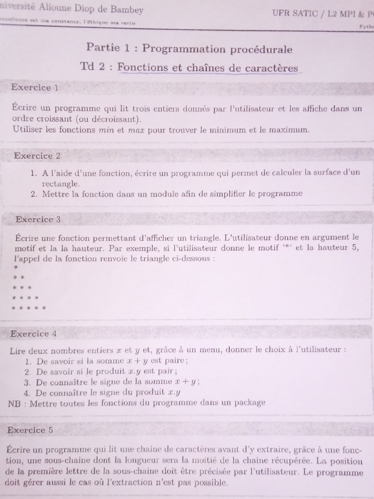 Td2 Foct.. Et Ch.. de Caractères | PDF