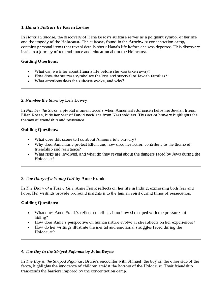 Holocaust Literature: Key Themes Explored | PDF