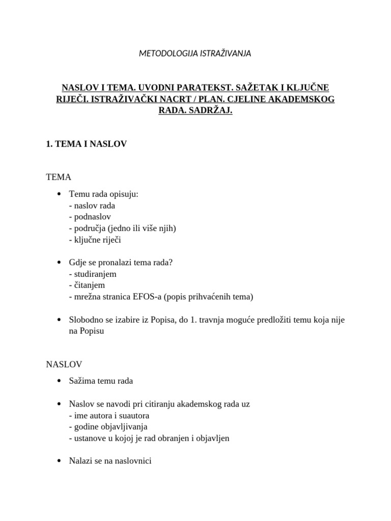 Metodologija - 2. Kolokvij | PDF