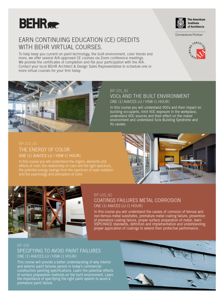 Ces Course Selections Flyer Generic | PDF | Paint | Volatile Organic ...