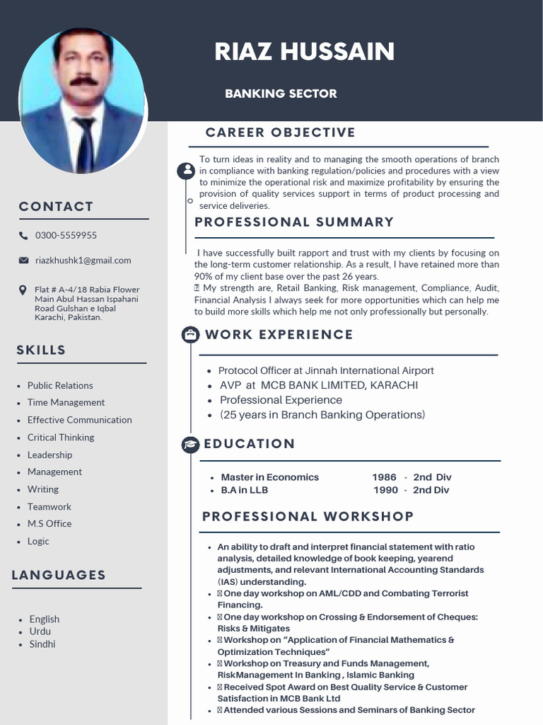 Blue and Gray Simple Professional CV Resume | PDF | Banks | Regulatory Compliance