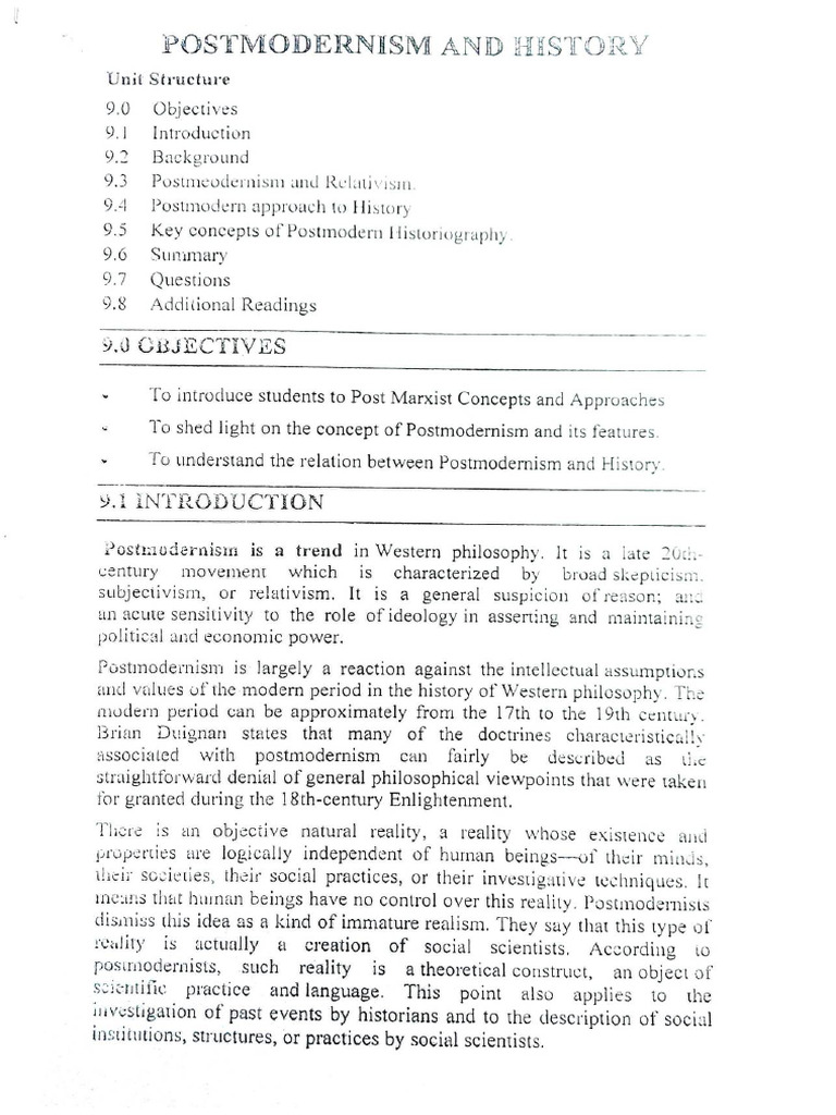 Postmodernism and History | PDF