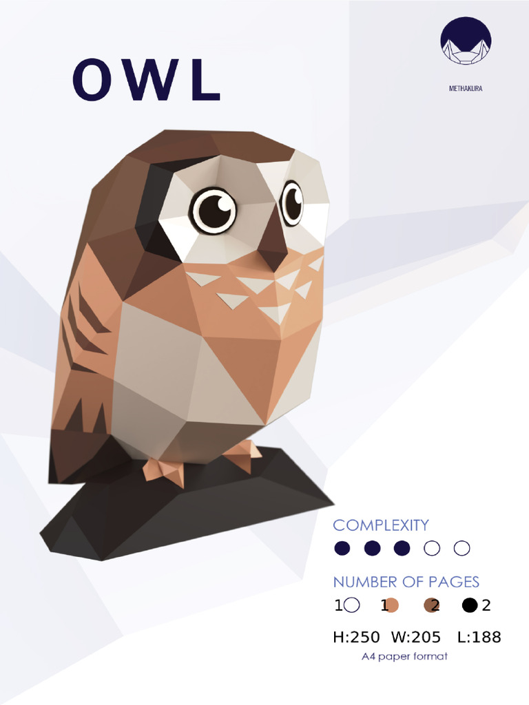 Coruja (Papercraft) 2 | PDF