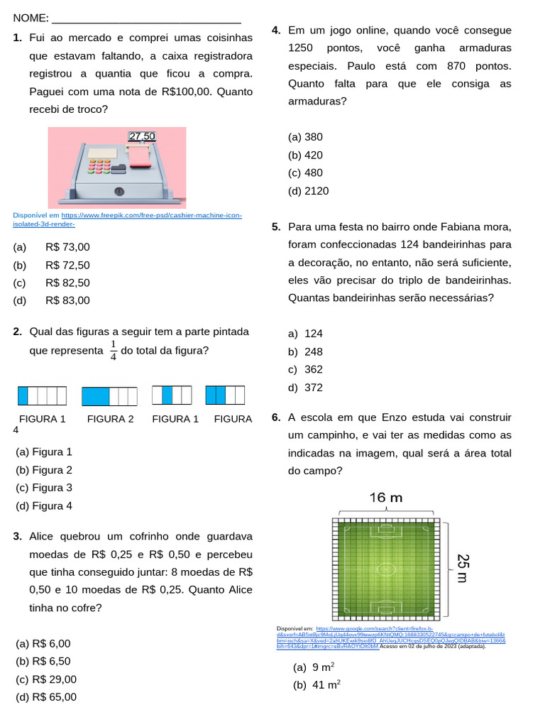 Atividade 08 RLM Saeb 2023 | PDF