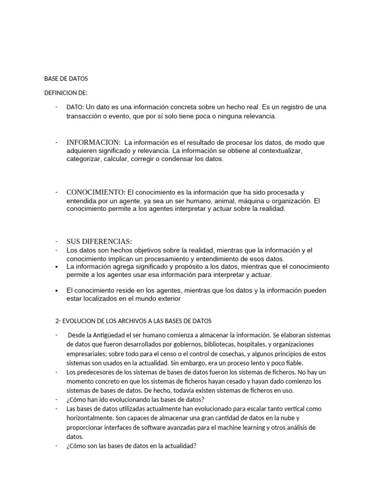 BASE DE DATOS | PDF | Bases de datos | SQL