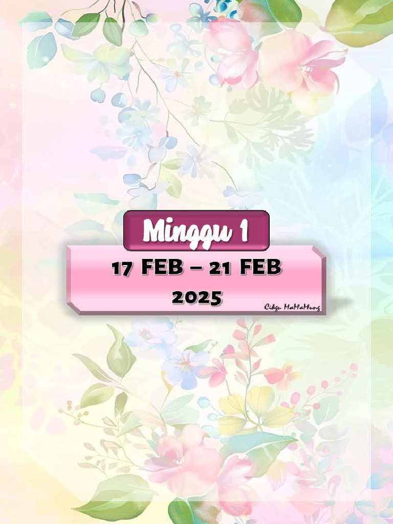 Divider Mingguan B Pink | PDF
