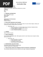 CV Format For Visa Application | PDF | Career & Growth
