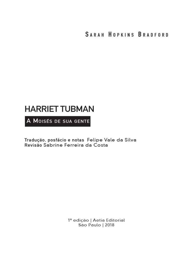 O Mito Harriet Tubman Na Biografia de Sa | PDF | Harriet Tubman ...