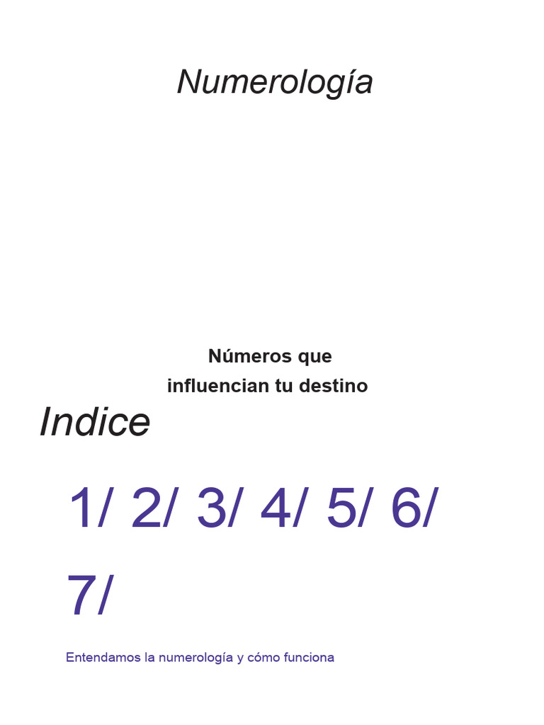 Numerología. Números Que Influencian Tu Destino Autor Mi Numerolgia ...