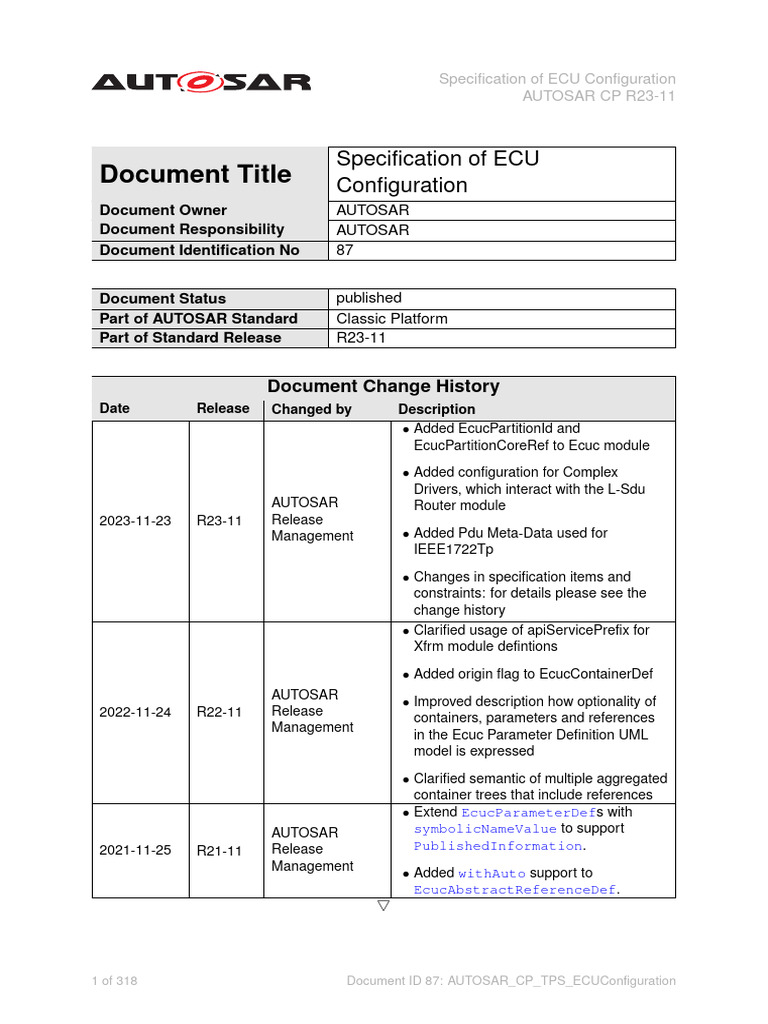 Autosar Cp Tps Ecuconfiguration | PDF | Data Type | Parameter (Computer Programming)