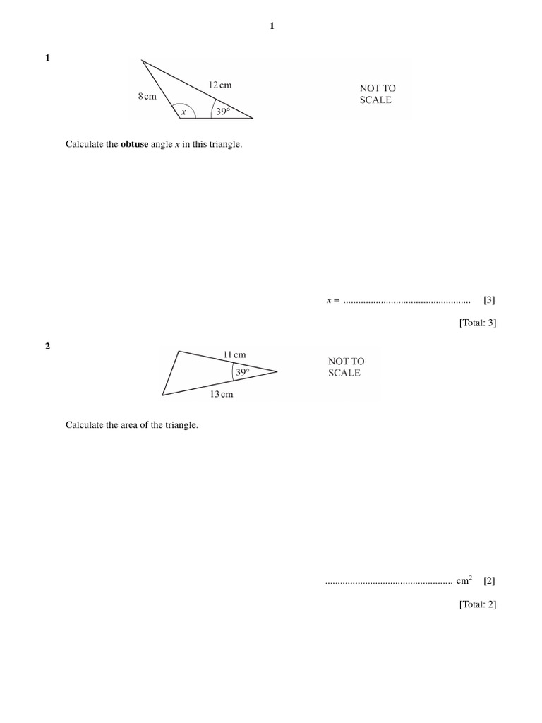 3.14 Non-Right Angled Triangles | PDF | Triangle | Area