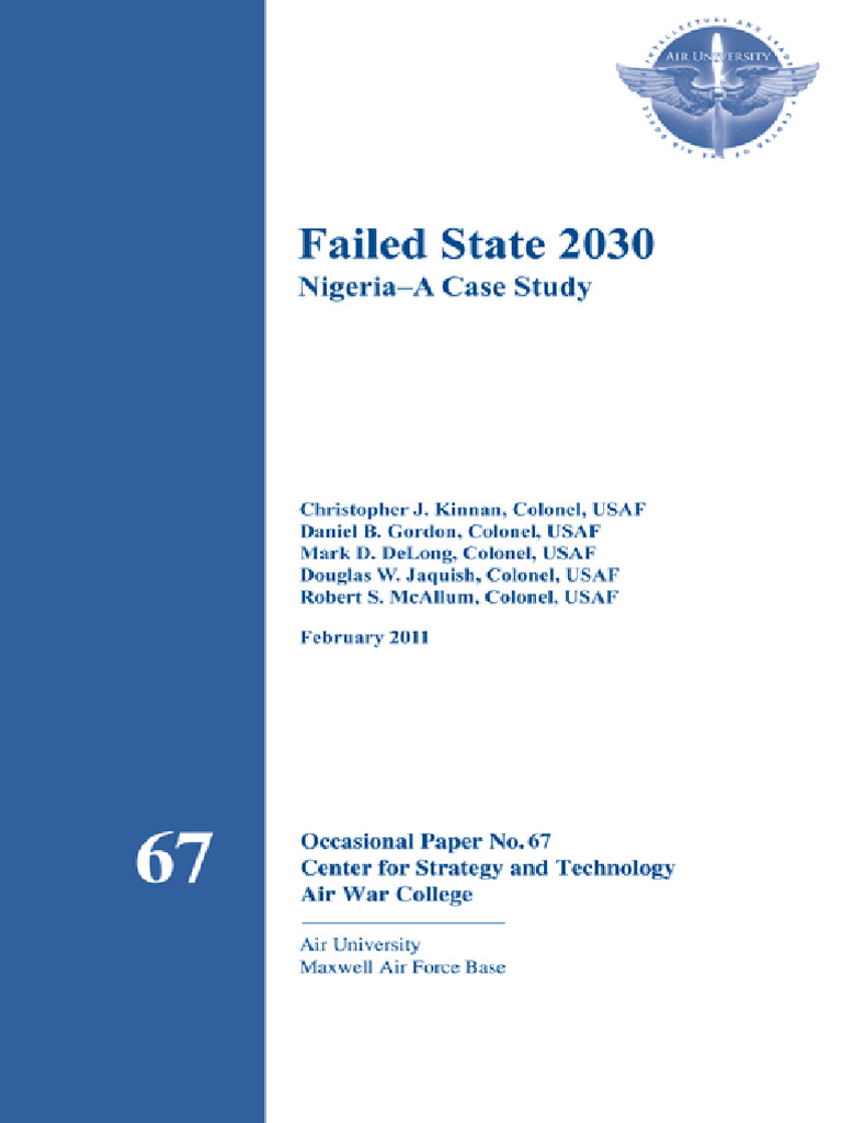 Op 0067 Kinnan Et Al Failed State 2030 | PDF | Nigeria | Coalition ...