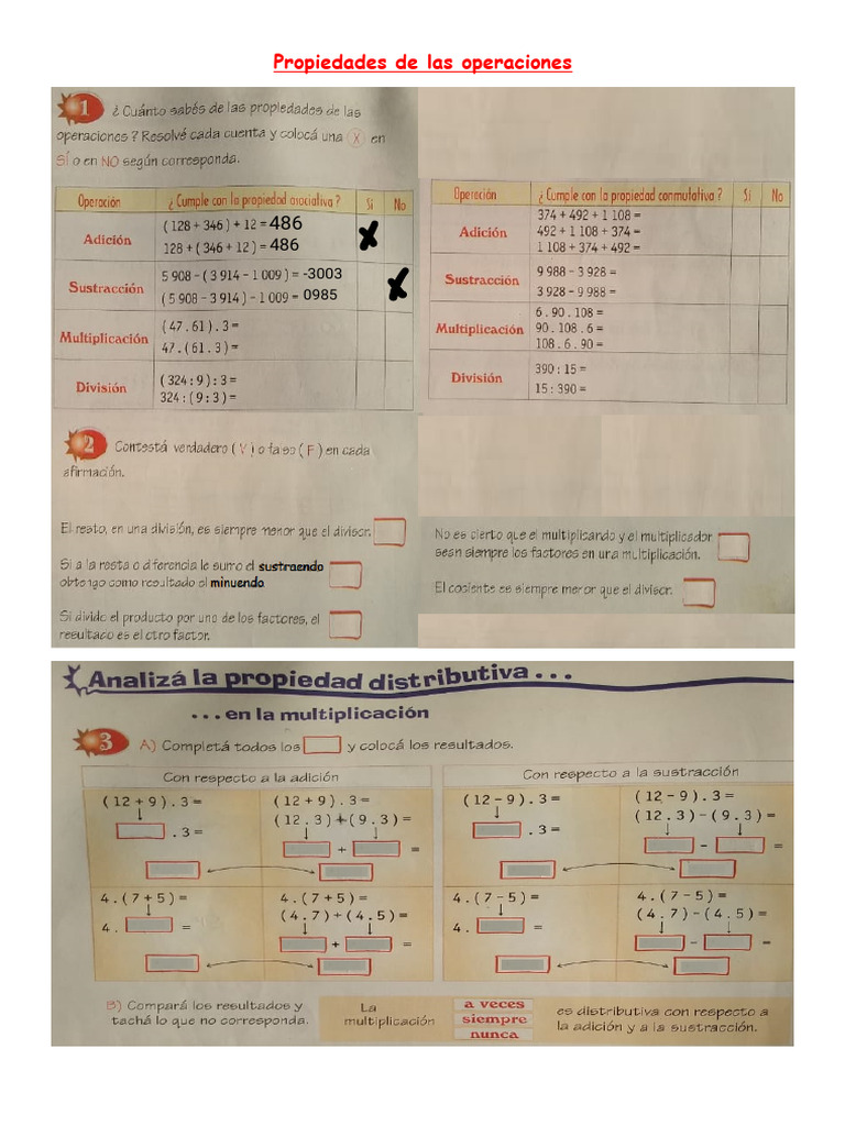 Edited - 6to 9 Mat Propiedades de Las Operaciones | PDF