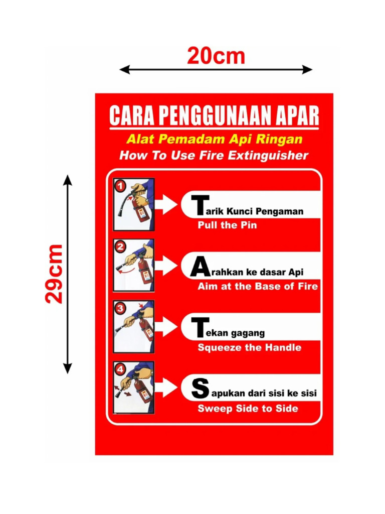 Sticker Cara Penggunaan Apar | PDF