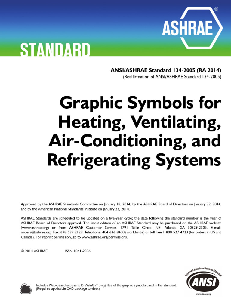 ASHRAE STANDARD 134 2005 Graphic Symbols For Heating Ventilati | PDF ...