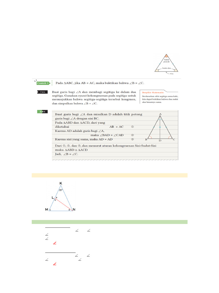 Bahan Ajar Bab 5 Segitiga Sama Kaki | PDF