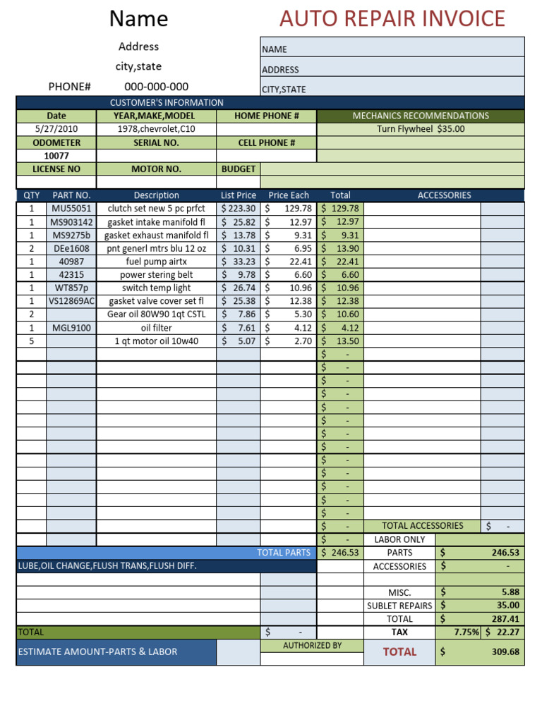 Porsche Service Center Invoice | PDF | Engine Technology | Internal ...