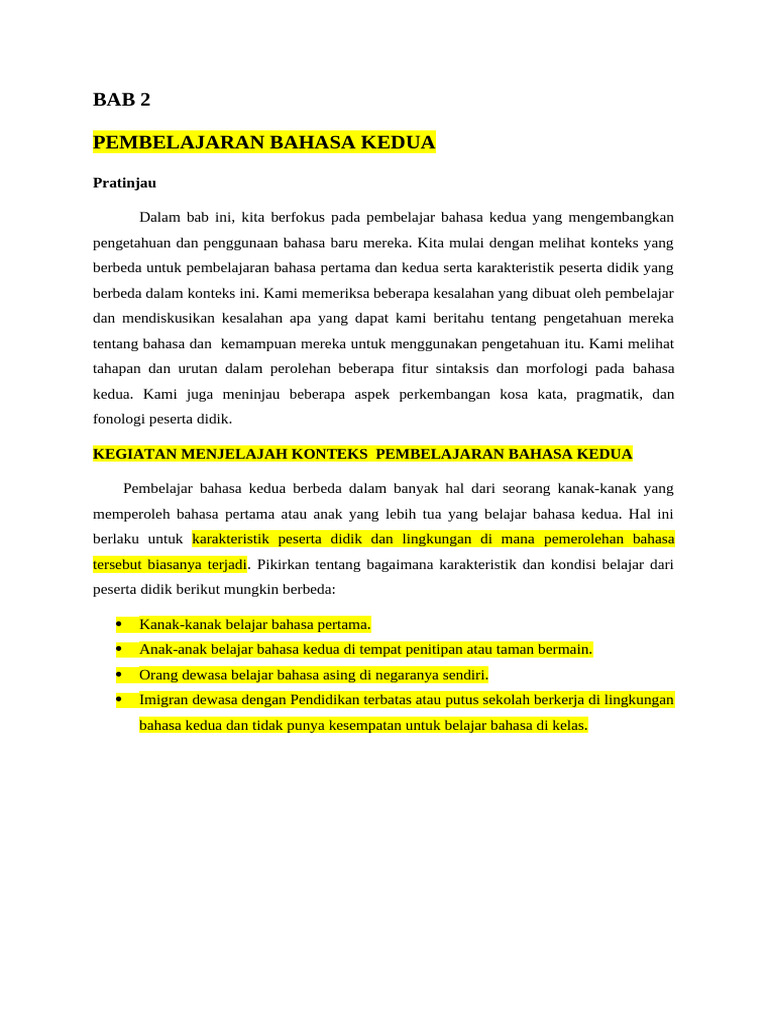 TEORI BELAJAR BAHASA BAB 2[1] | PDF