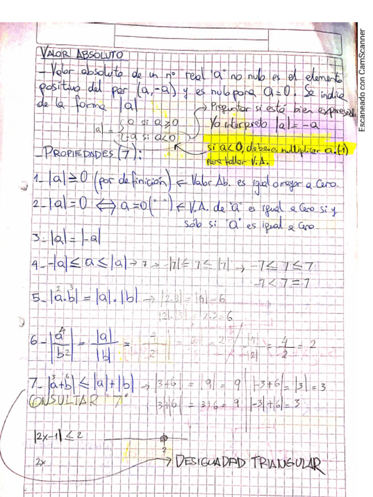 VALOR ABSOLUTO - INTERVALOS - TEORIA FAU UNNE Explicada - J.Z | PDF