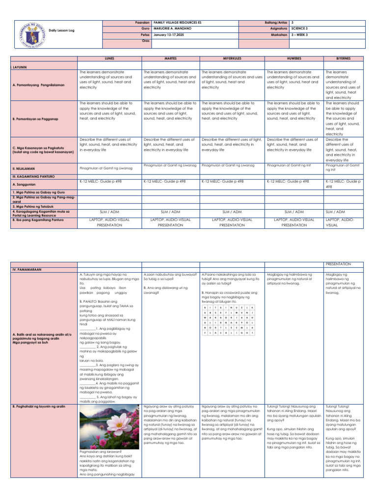 Science 3 - Week 3 Quarter 3 | PDF