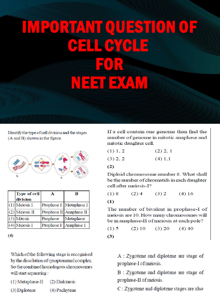 Cell Cycle Question | PDF