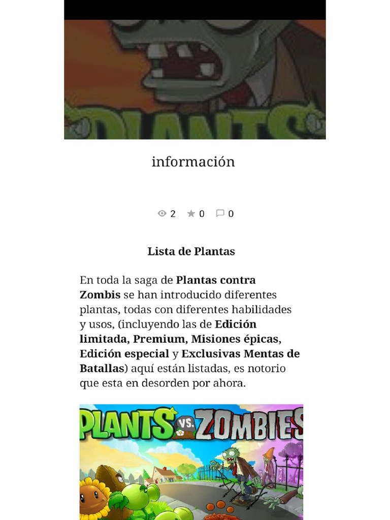 Wiki de PVZ | PDF