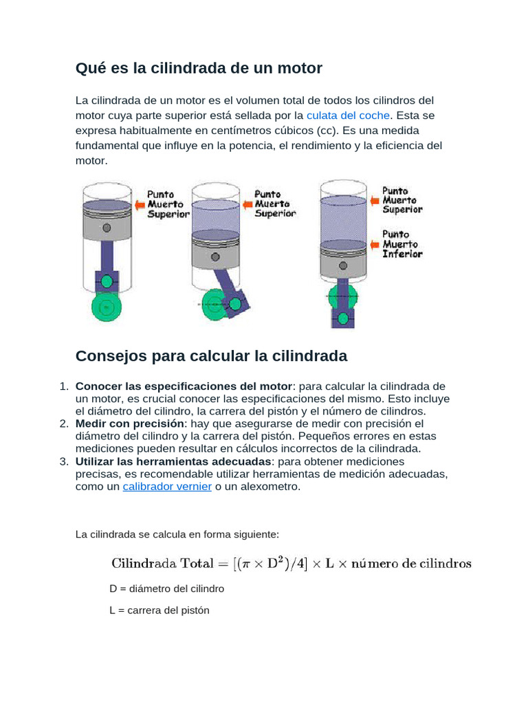 Exciting Cilindrada De Un Motor Pictures