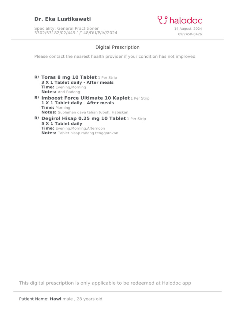 Digital Prescription For Hawi S Treatment Pdf