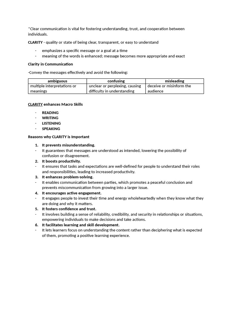 CLARITY | PDF | Marketing Strategy | Communication
