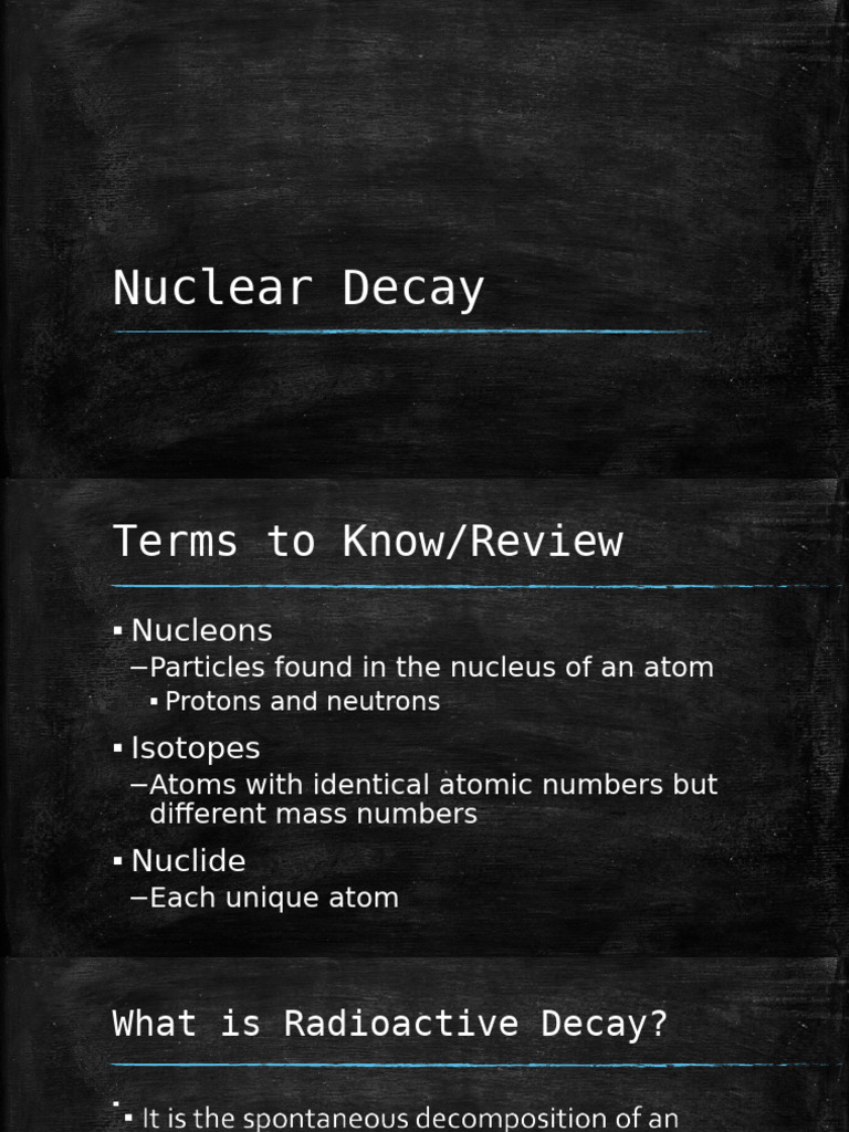 Understanding Nuclear Decay Types | PDF
