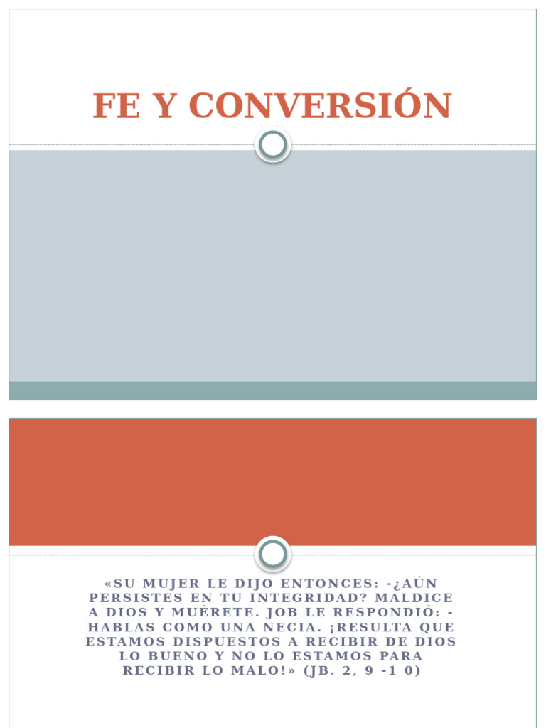 Fe y Conversión | PDF