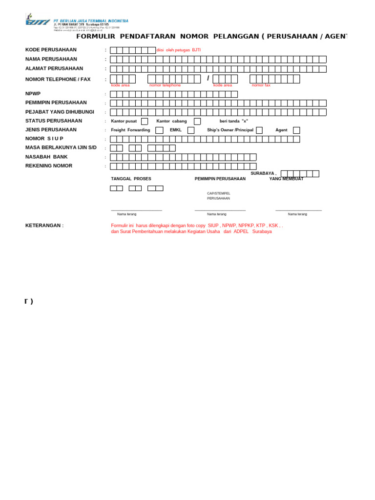 Formulir Pendaftaran | PDF
