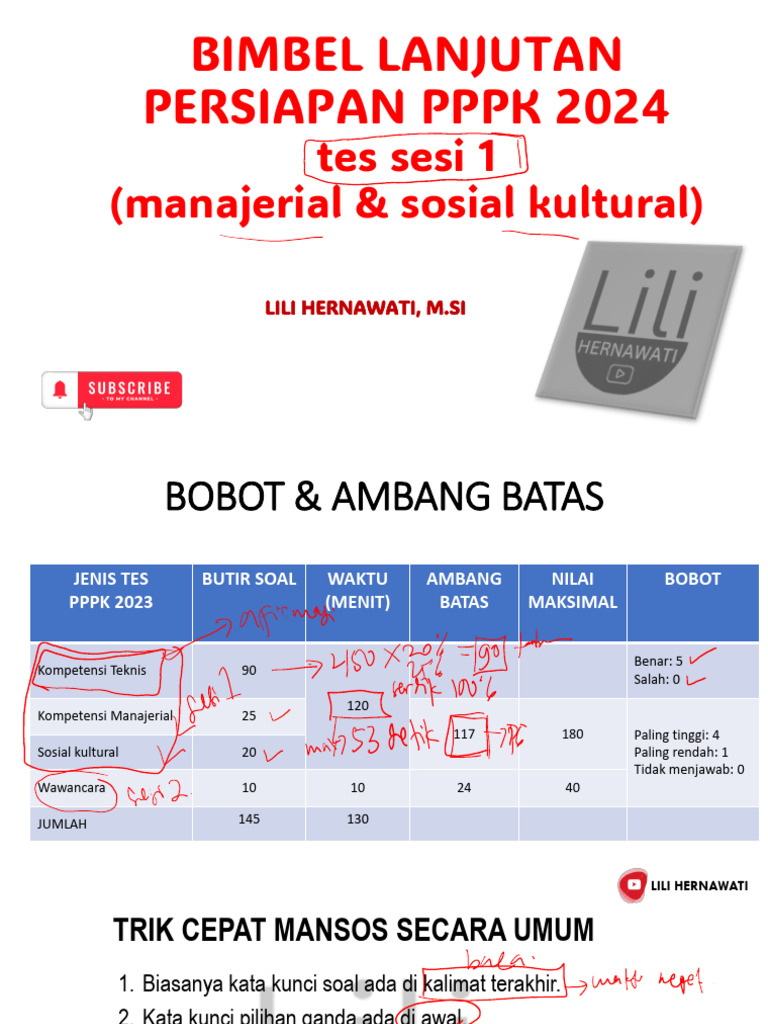 Materi Bimbel Lanjutan Sesi 1 (Coretan Bimbel) | PDF