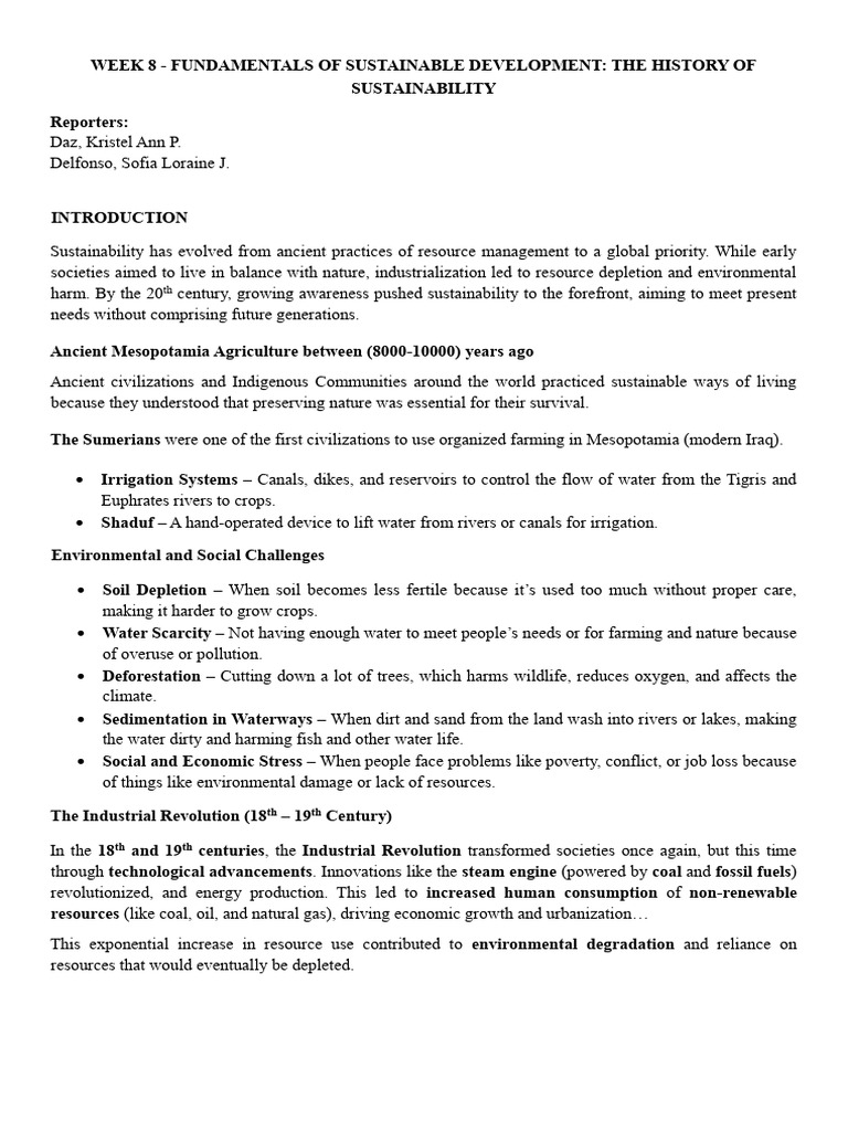 Environmental Science Week 8 Handouts 1 | PDF | Sustainability | Climate Change
