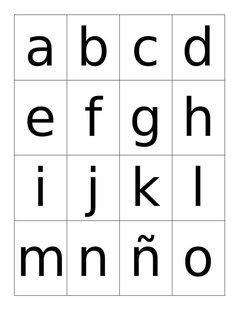 Letras Minusculas Abecedario | PDF