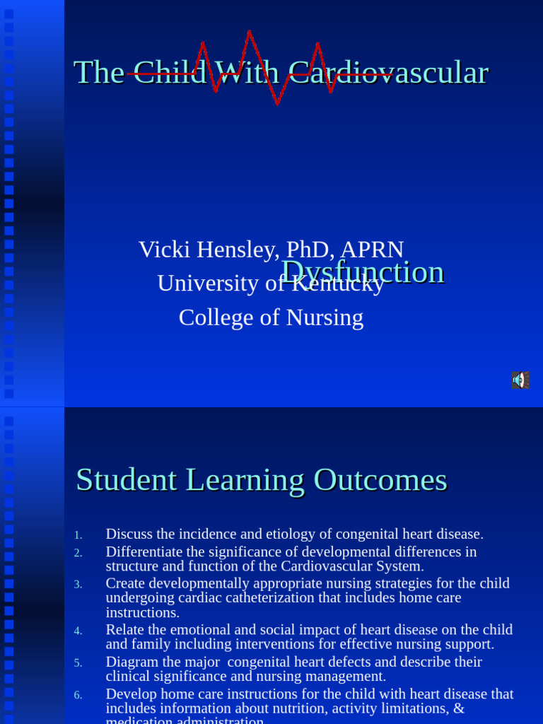 Pediatric Cardiovascular Dysfunction Guide | PDF | Congenital Heart ...