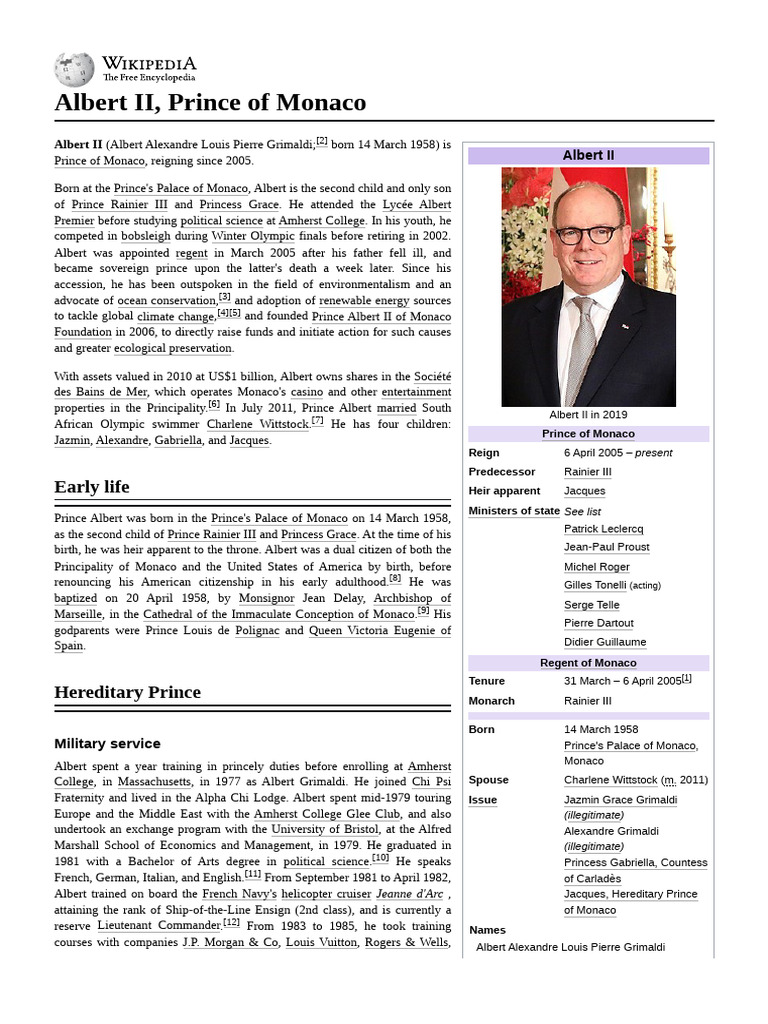 Albert_II,_Prince_of_Monaco | PDF
