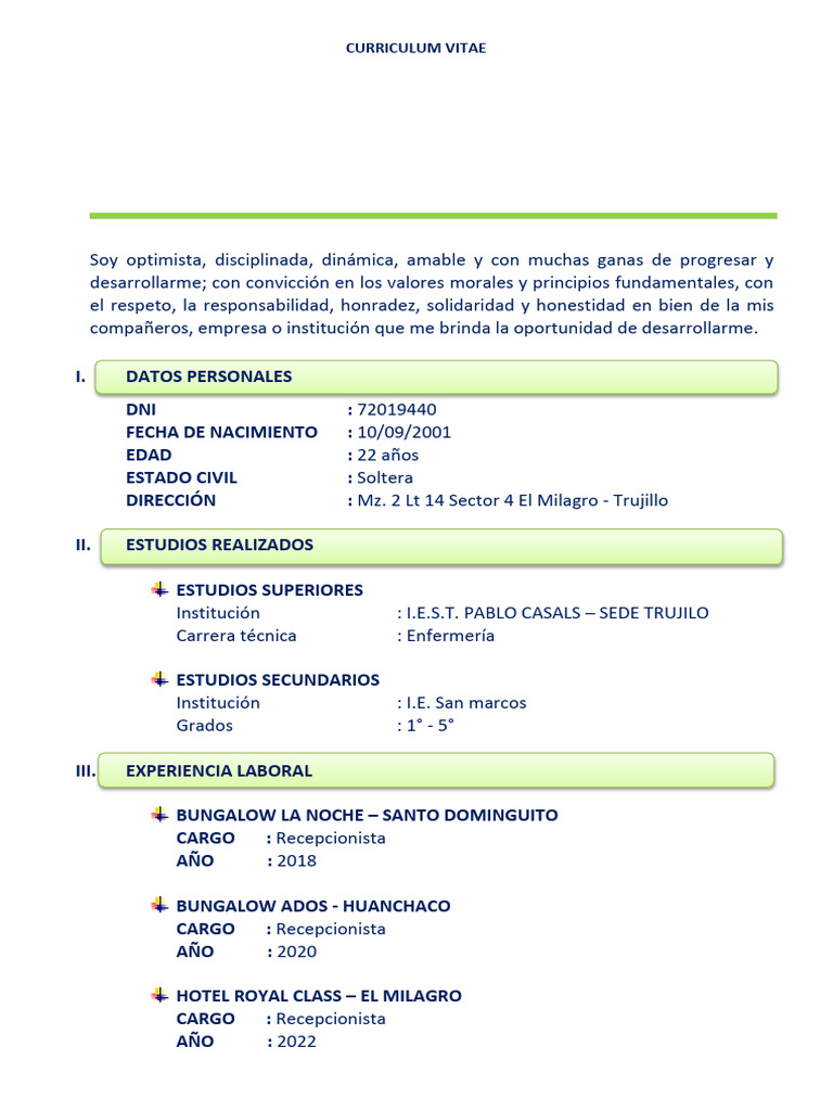 Curriculum Vitae Angelica Natalia Rodriguez Ortiz | PDF