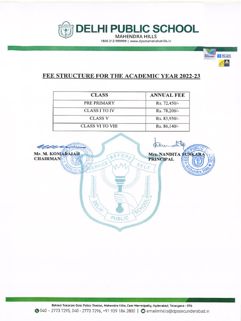 c1 Fee Structure | PDF