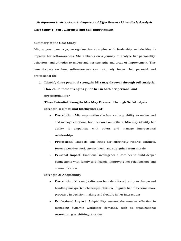 In Class Case Study Assignment 1 Gaurav Anand | PDF | Emotional Intelligence | Leadership