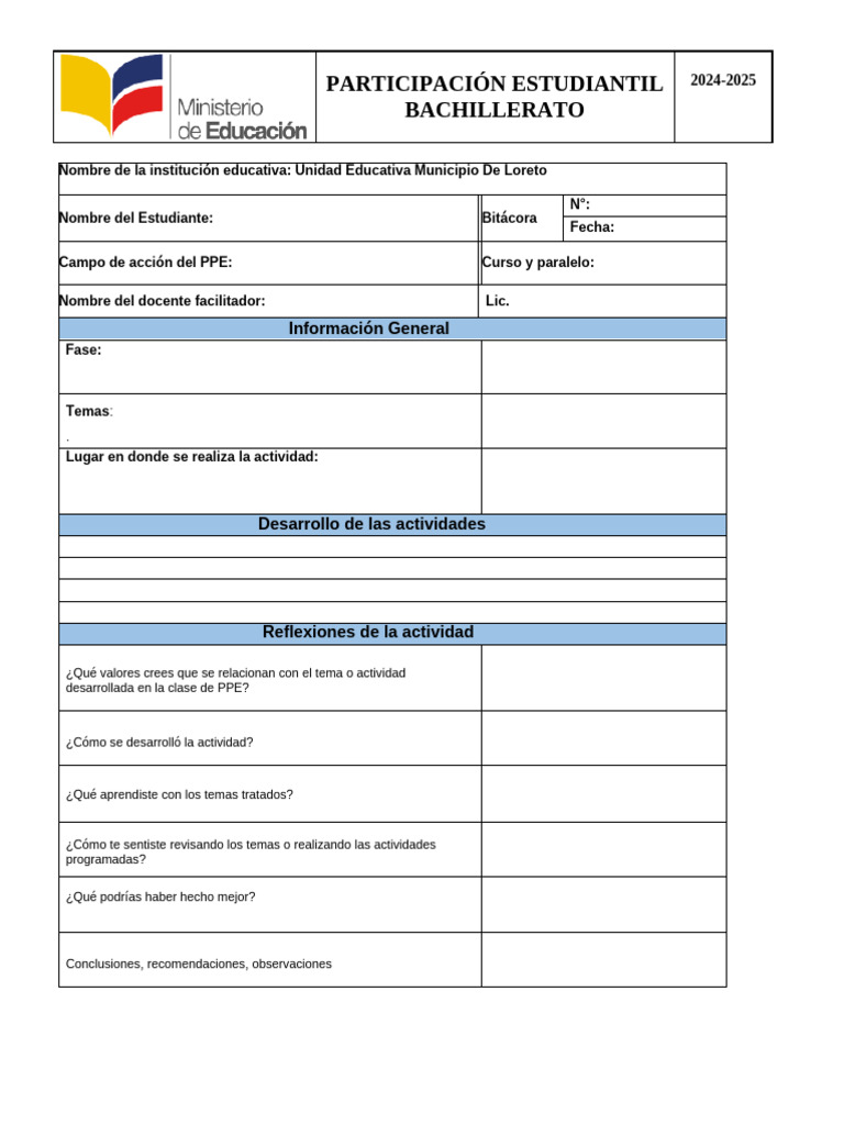 Modelo Bitacora | PDF