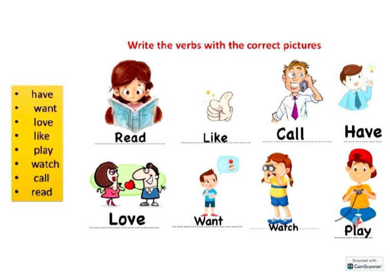 Write the Correct Verbs. | PDF