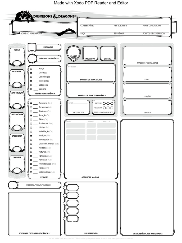 Ficha do Bob (2) | PDF