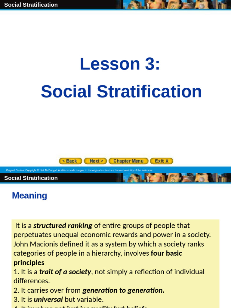 Lesson 3 Social Stratification | PDF | Social Stratification | Poverty