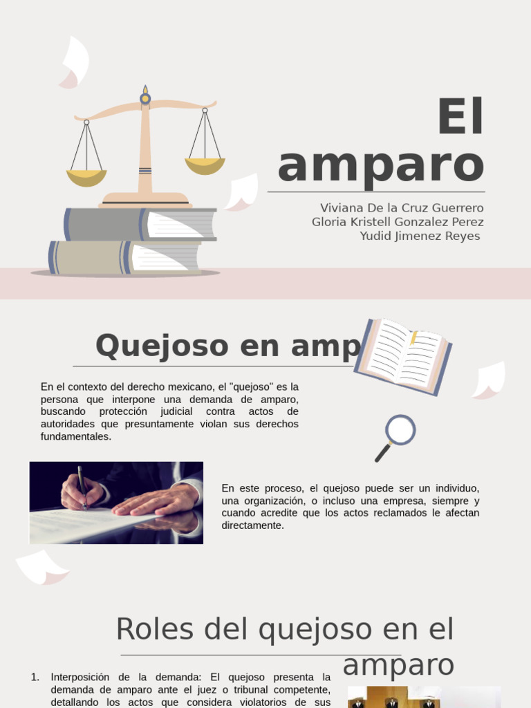 Roles del Quejoso en el Amparo Mexicano | PDF | Derecho Constitucional ...