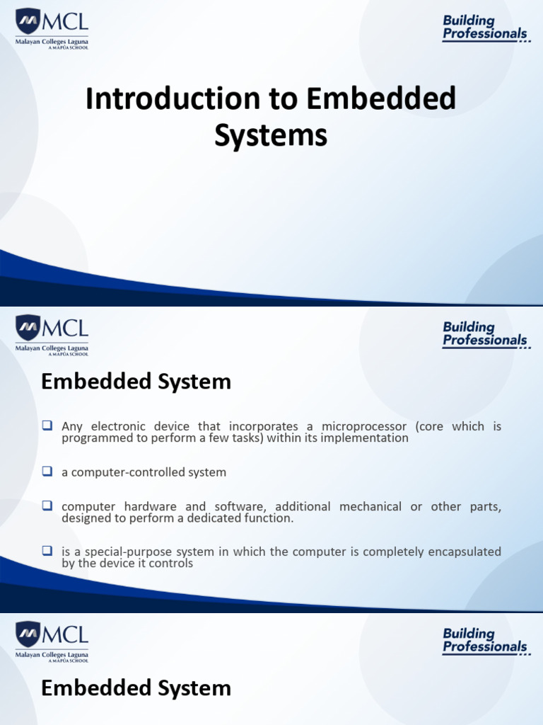 Introduction to Embedded Systems | PDF | Embedded System | Central Processing Unit