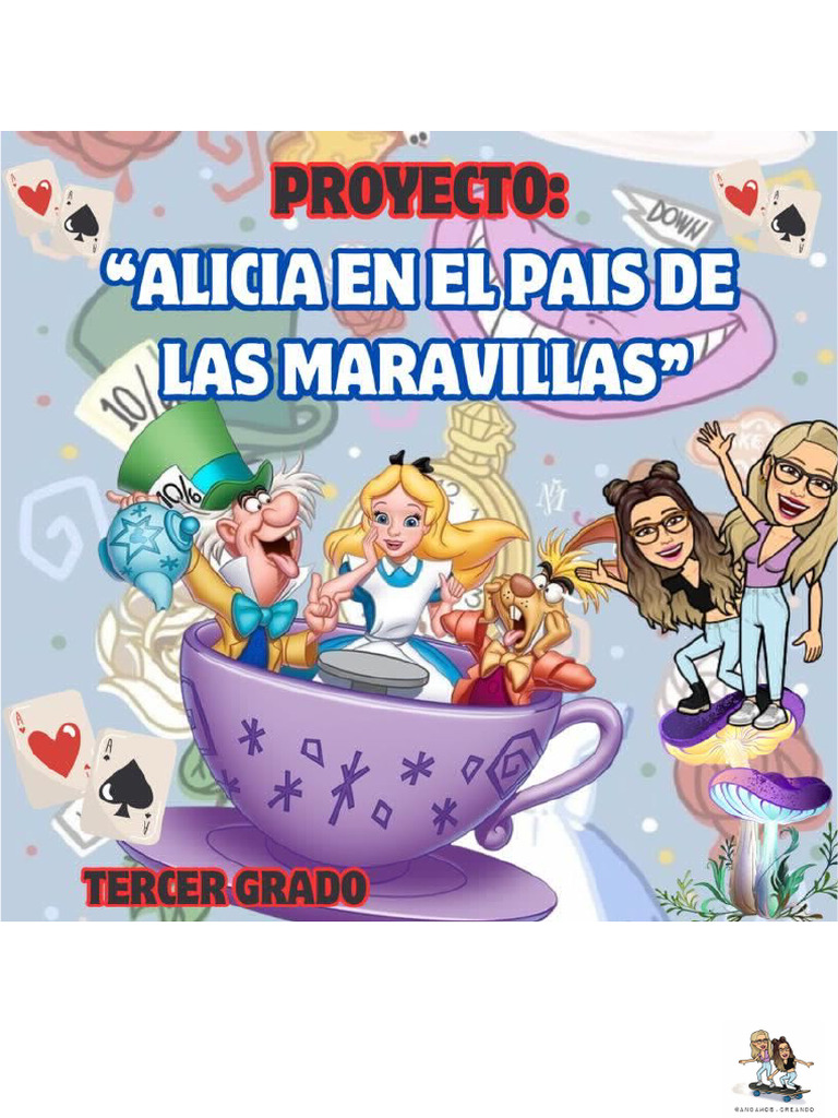 PROYECTO. ALICIA EN El PAÍS DE LAS MARAVILLAS. TERCER GRADO | PDF | Las ...